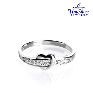 Unisilver 925 Open Heart Ladies Ring (RS312-1001 148) | Shopee Philippines