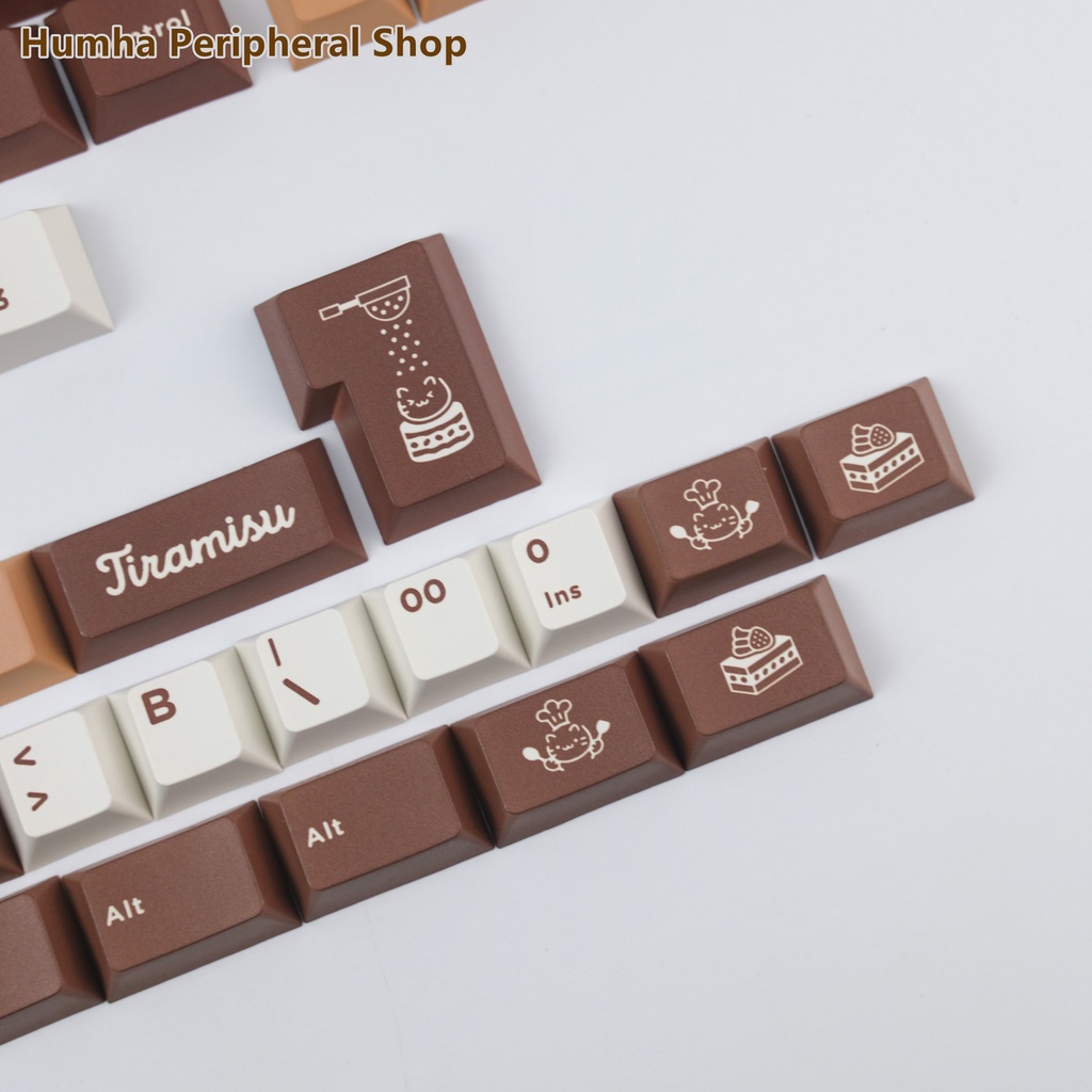 Humha Tiramisu keycap 166 keys PBT material Dye-Sublimation Cherry ...