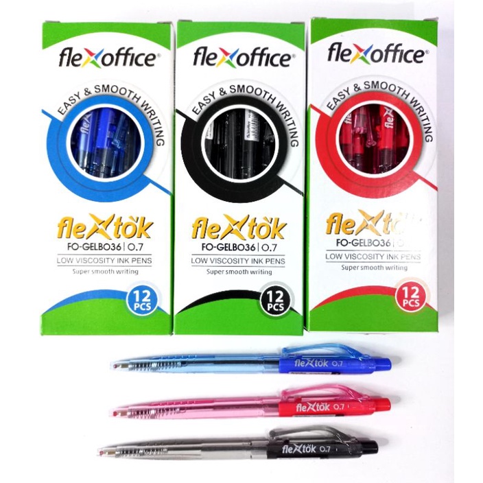 12 Pieces Flex Office Flextok Ballpen 0.7mm | Shopee Philippines