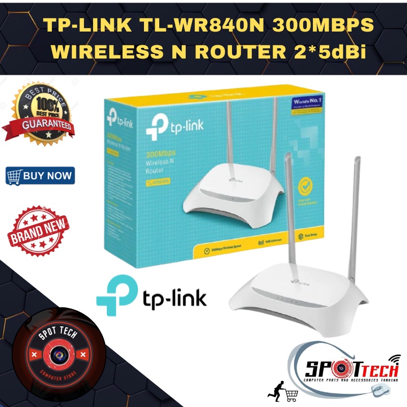 TL-WR840N 300MBPS | TP-LINK WIRELESS N ROUTER | 2* 5dBi Antennas | IPTV ...