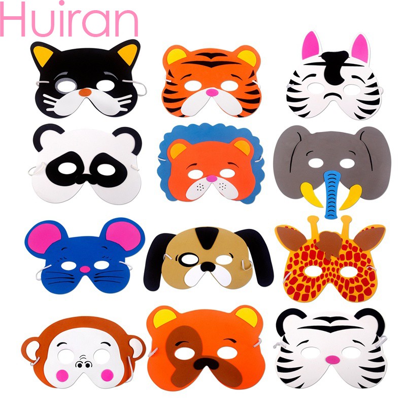 Animal Masks Cartoon Kids Chileren Birthday Party Supplies Zoo Jungle ...
