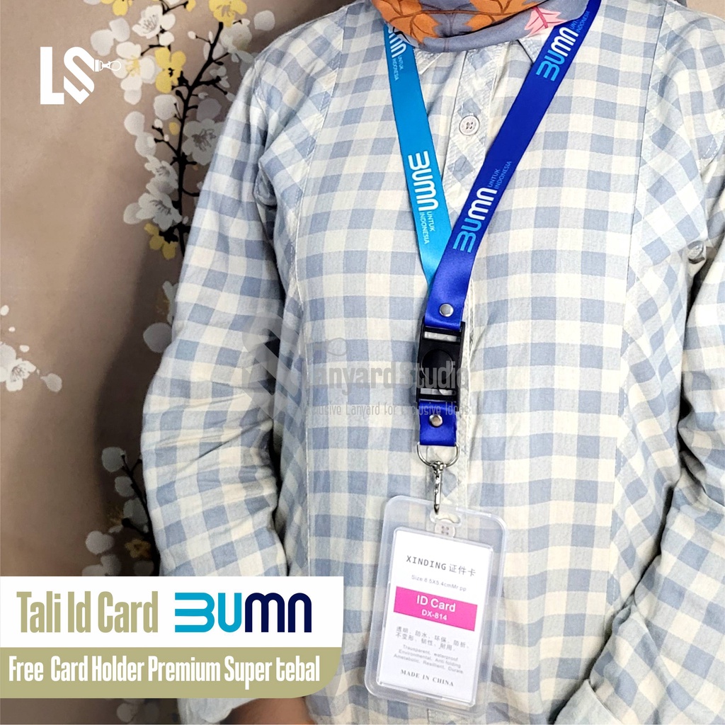 Can Unit PREMIUM Super Thick BUMN ID Card Strap Free Case Holder By ...