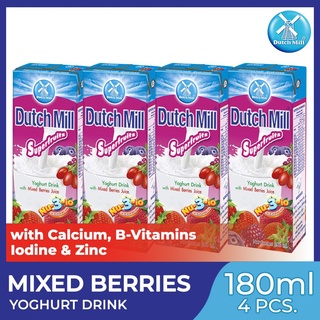 Dutch Mill UHT Yoghurt Drink Superfruits with 4 Mixed Berries Juice ...
