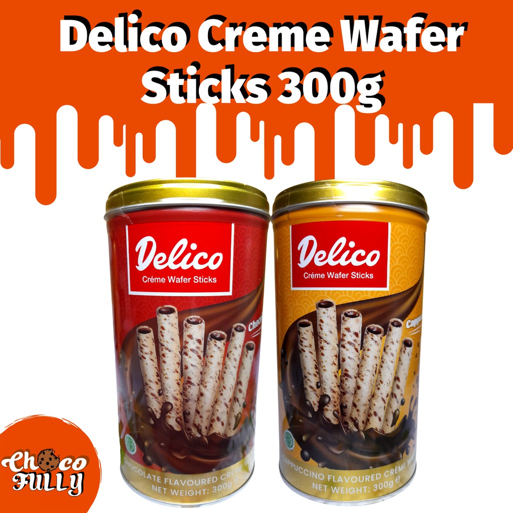 Delico Creme Wafer Sticks 300g Chocolate Cappuccino Shopee