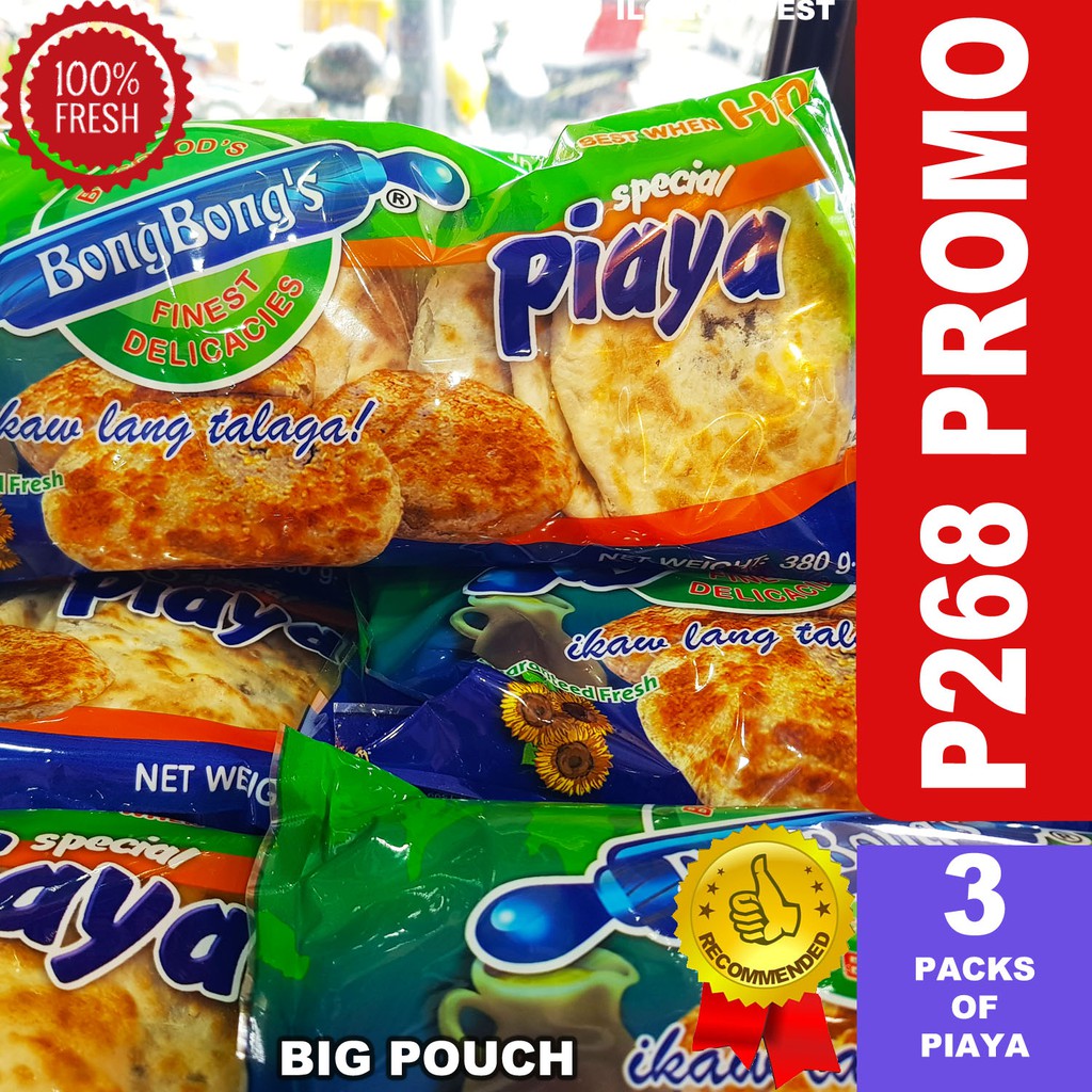 BongBong's Original Piaya Big 10s 3 Packs Bacolod Pasalubong Products ...