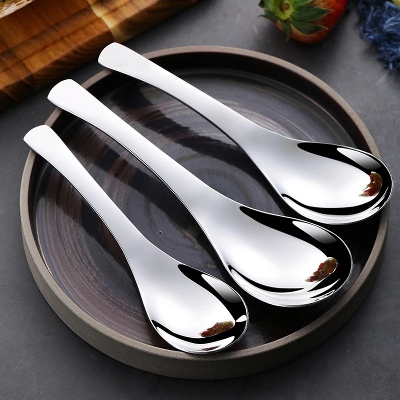 High Quality Thick Heavy-Weight Soup Spoons / Stainless Steel Porridge ...
