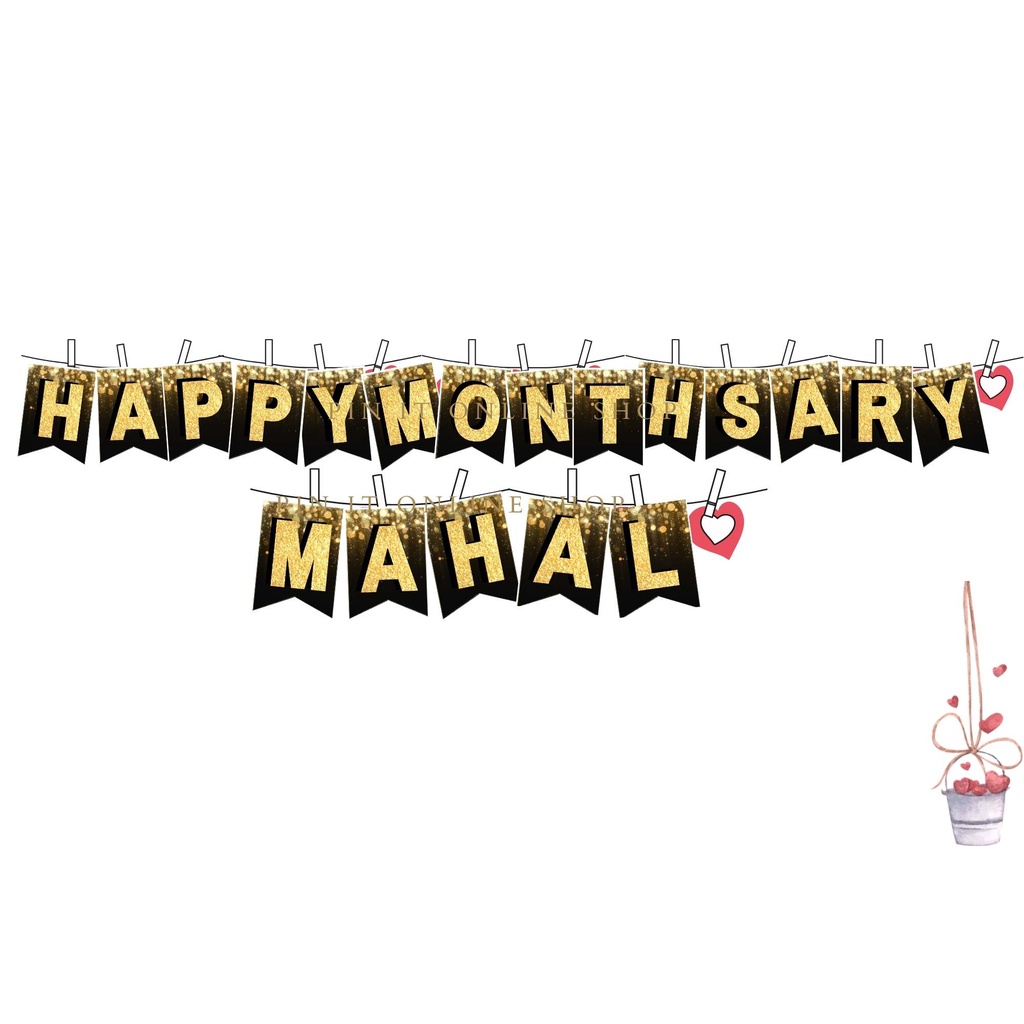 PIN IT "FREE NAME up to 8 letters" Customized Happy Anniversary ...