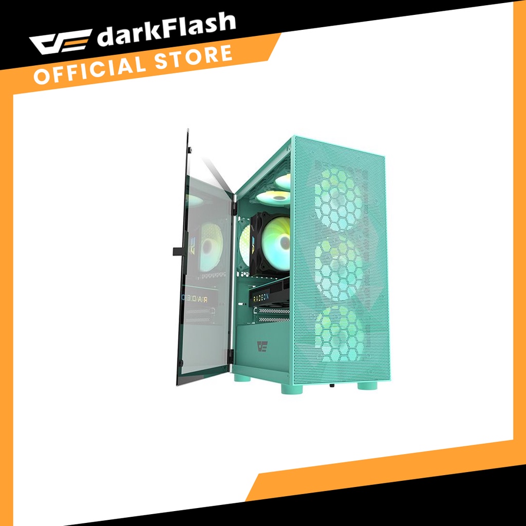 darkFlash DLM21 Neo Mint m-ATX TG Gaming Case | Shopee Philippines