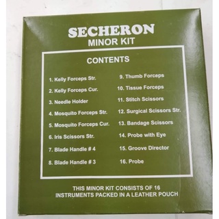 Secheron Minor Kit 16pcs, Secheron Dissecting Set 14pcs, Okada Junior ...