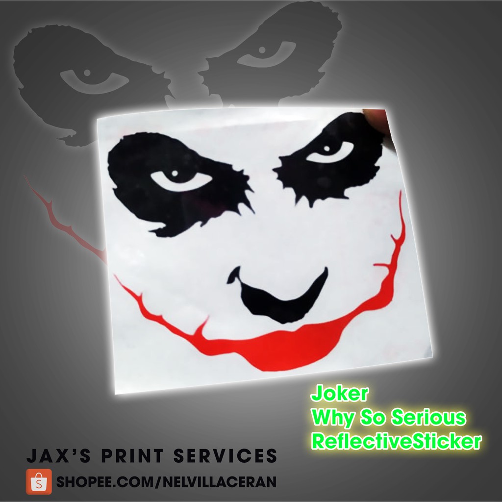 Joker Why So Serious Reflective Sticker Motor Car Decal Sticker ...