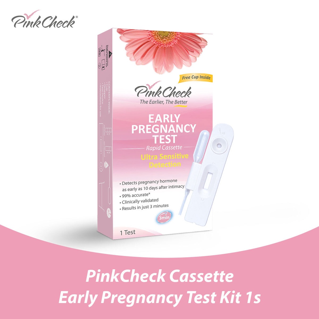 PinkCheck Cassette Early Pregnancy Test Kit 1s | Shopee Philippines