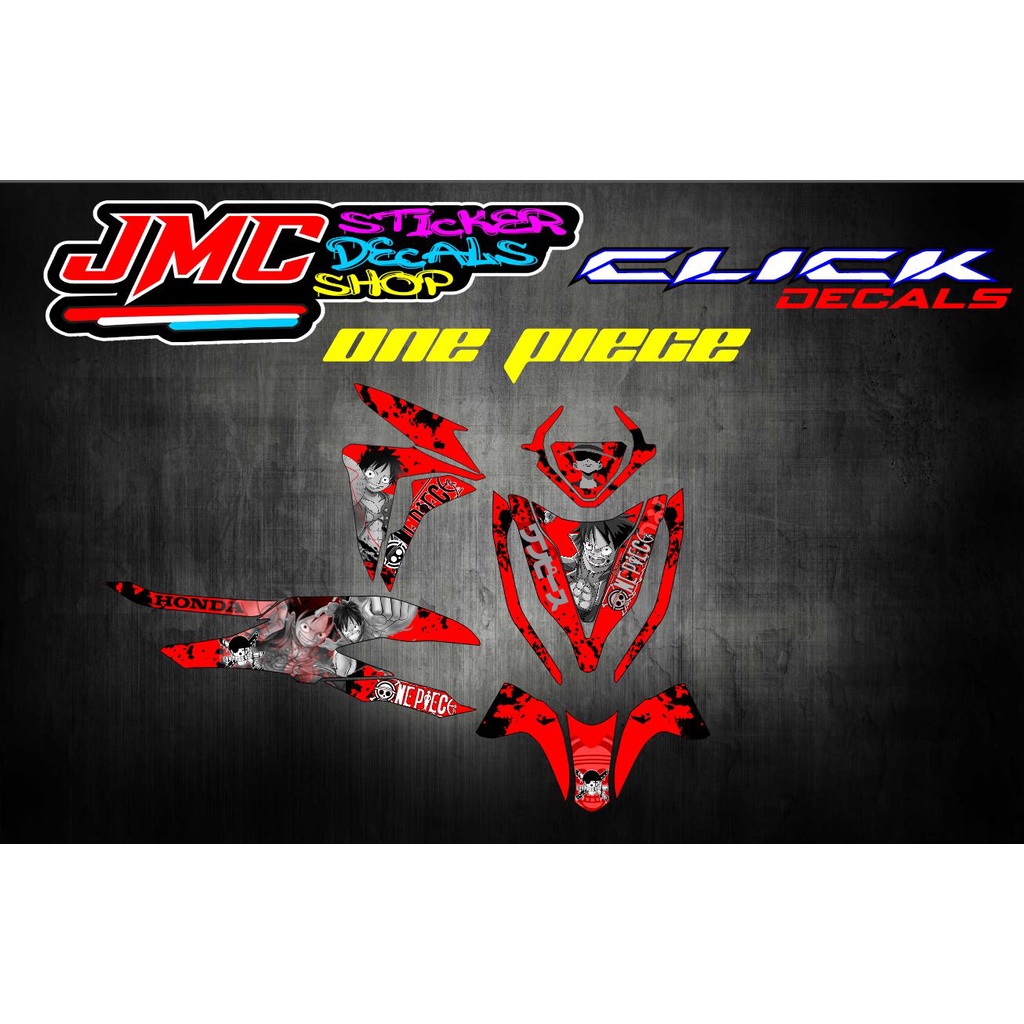 HONDA CLICK GAME CHANGER FULL DECALS LUFFY LAMINATED AND QUALITY DECALS ...