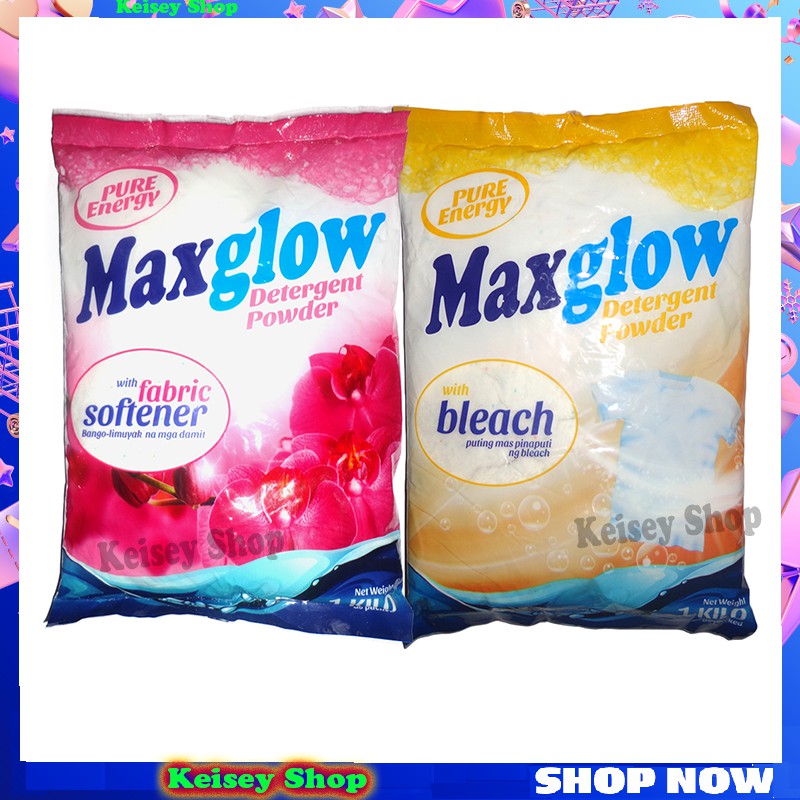 Maxglow Detergent Powder with Fabric Conditioner or with Bleach ...