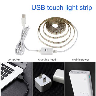Led Strip SMD2835 Dimmable DC5V Led tape Dimmable Touch Sensor White ...