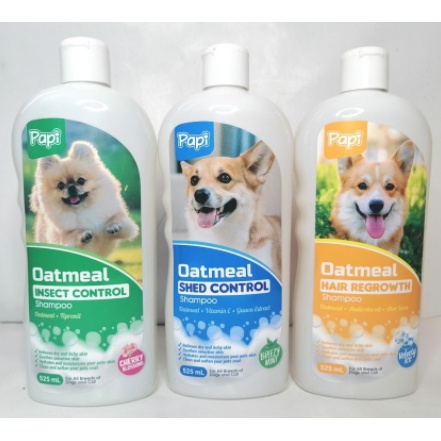 Papi Oatmeal Shampoo for All Breeds of Dogs & Cats - 525 ml | Shopee ...