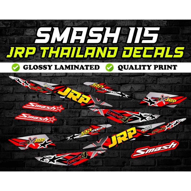 Smash 115 JRP x Daeng Decals Sticker (RED) | Shopee Philippines