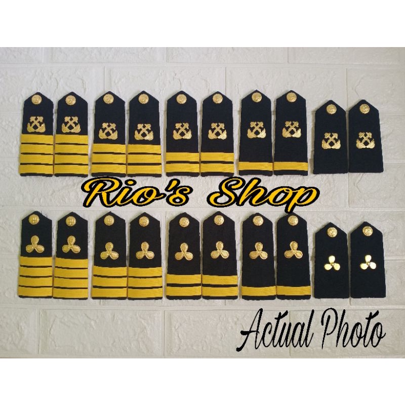 1PAIR SHOULDER BOARD FOR SEAMAN DECK AND ENGINE DEPARTMENT OFFICERS ...