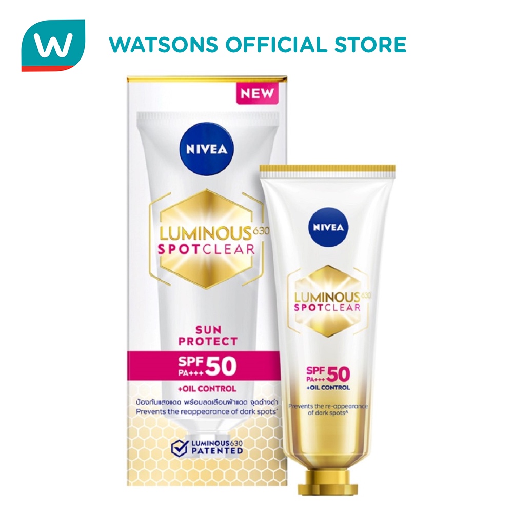 NIVEA Luminous 630 Spot Clear Sun Protect SPF 50 40ml | Shopee Philippines