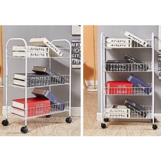 3 Tier Storage Cart Kitchen Rack Movable with Wheels Organizer Storage ...