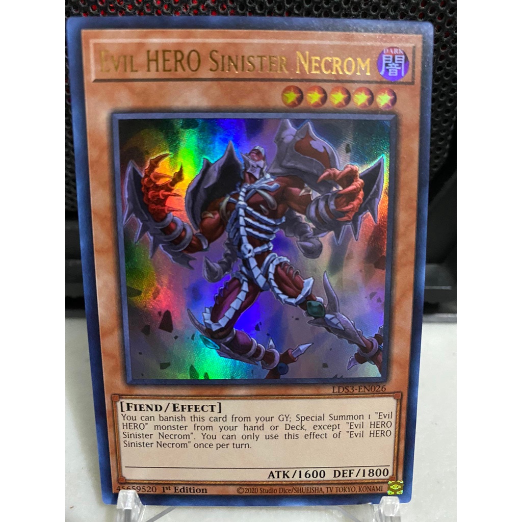 Evil HERO Sinister Necrom - LDS3-EN026 - Ultra Rare 1st Edition ...