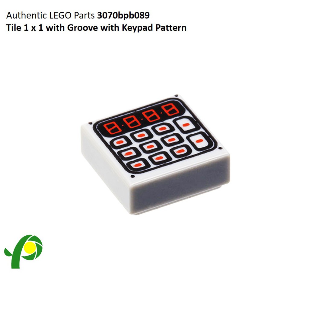 LEGO Parts 3070bpb089 Tile 1x1 with Groove with Keypad Pattern Sold per ...