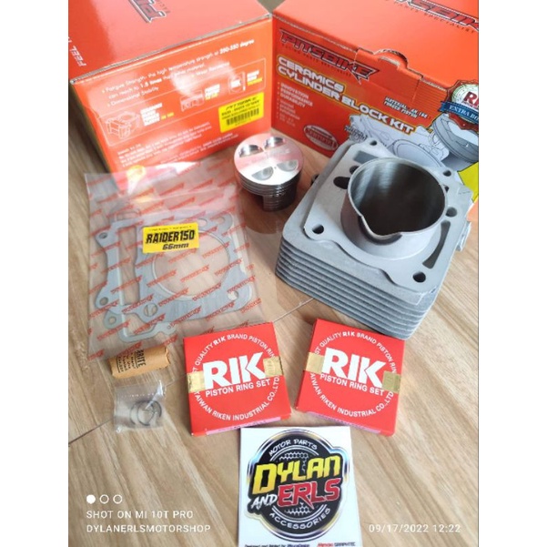 PITSBIKE CYLINDER BLOCK KIT CERAMIC BORE FORGED PISTON KIT RAIDER 150 ...
