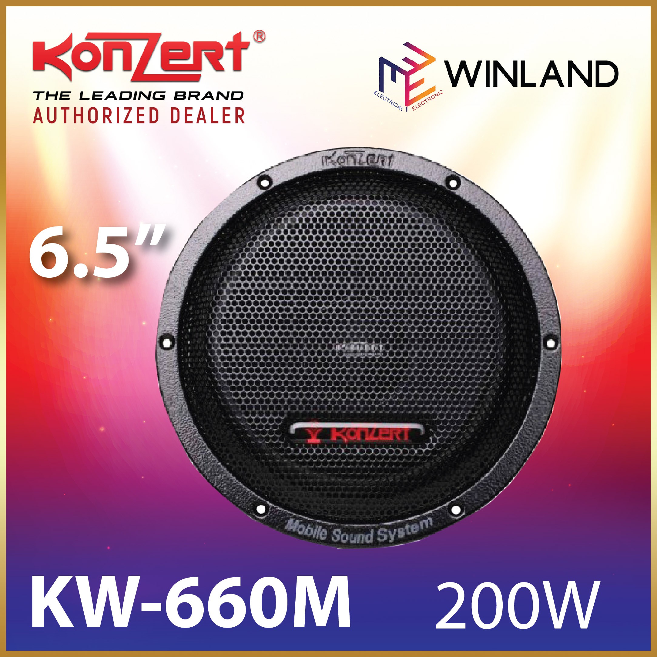 Original konzert kw-660m 6" 200 watts subwoofer speaker kw660m | BeeCost