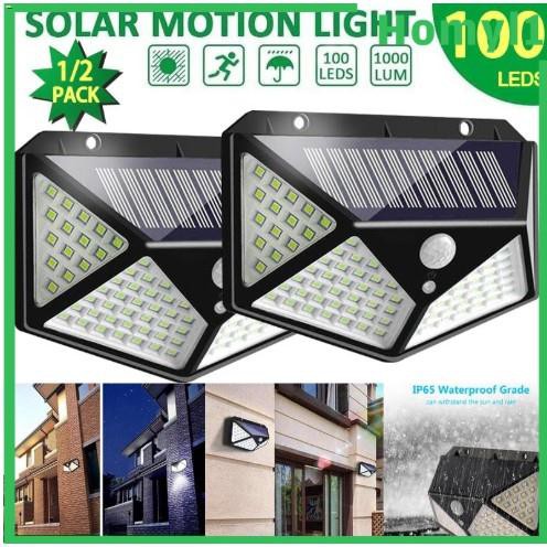 ↂஐ100 LED Solar Waterproof Outdoor Lamp PIR Motion Sensor Wide Angle ...