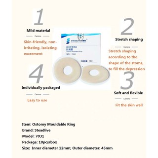 10pcs New Arrival Ostomy Paste Ring, Stretch shaping to prevent leakage ...