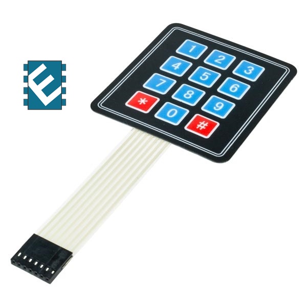 4x3 KEYPAD MODULE MEMBRANE TYPE FOR ARDUINO, ESP8266, RPI, ETC | Shopee ...
