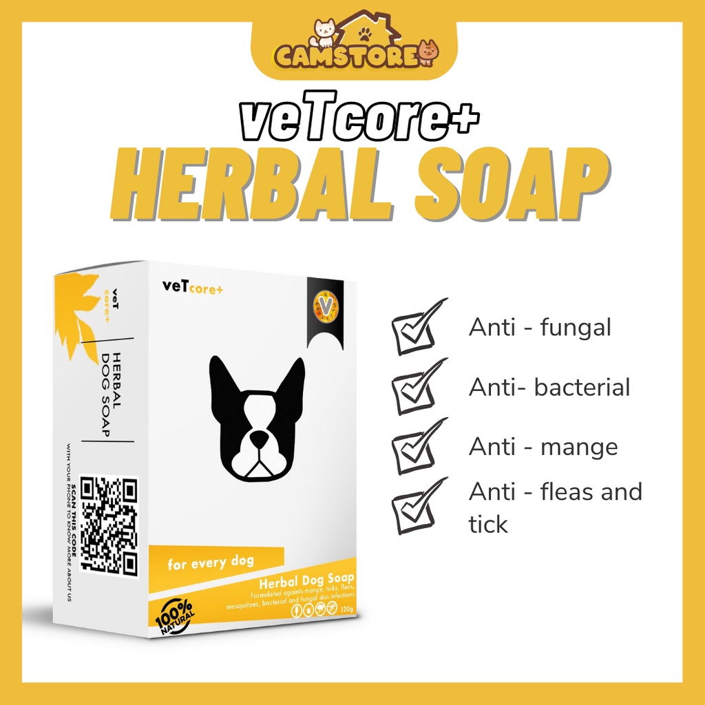 VetCore+ Premium Herbal Dog Soap 120g | Shopee Philippines