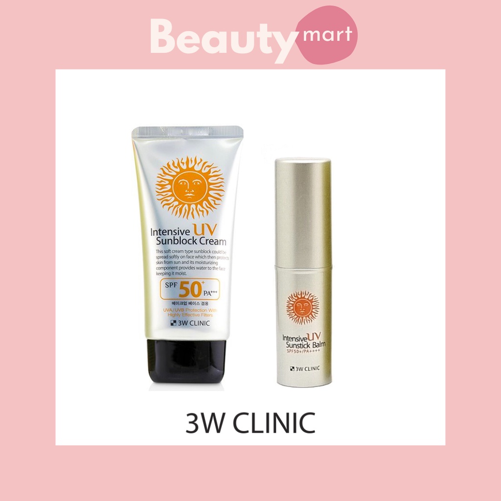 3W CLINIC Intensive UV Sunblock Cream and Sun Stick Balm SPF 50 PA+++ 70ml | | Shopee Philippines