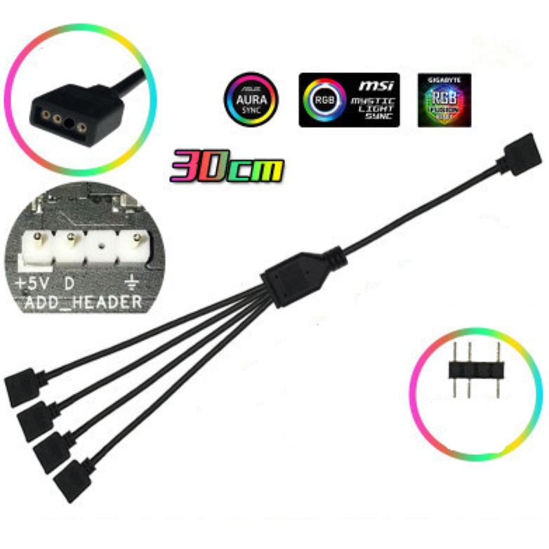 Ezdiy Fab Rgb Converter 12v Rgb To 5v Argb Transfer Hub With 3 Way Splitter Motherboard With 