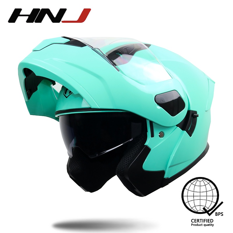 HNJ 937 Motorcycle Helmet Modular with Icc Dual Visors Clear Lens ...