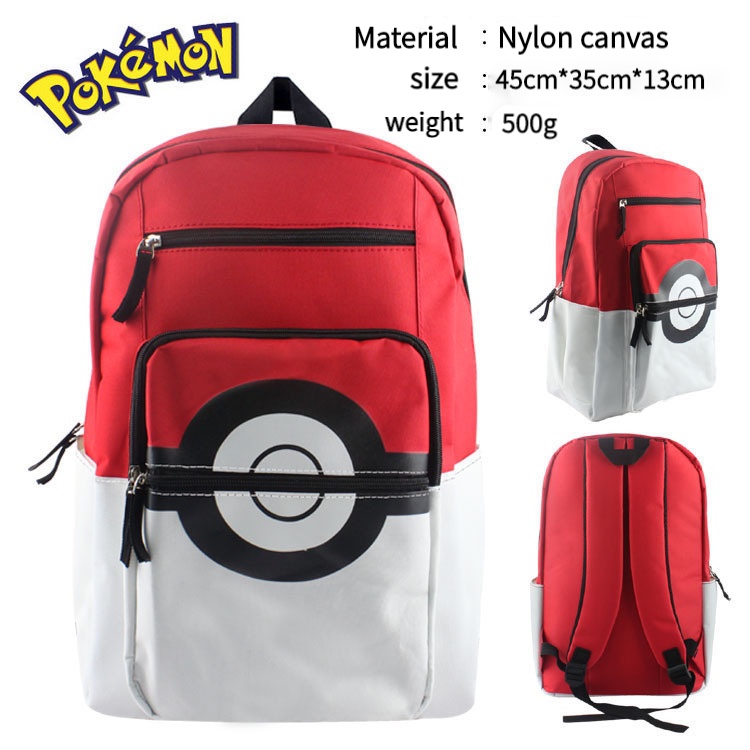 Pokemon Pokeball backpack Pokemon Go canvas school bag | Shopee Philippines