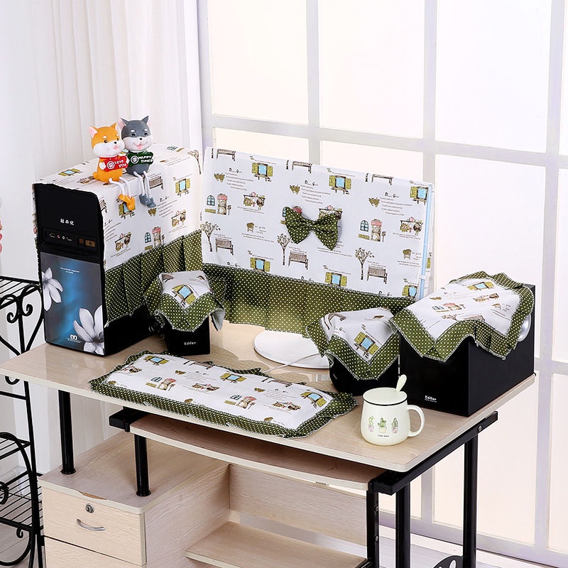 Cotton and linen cloth LCD computer dust cover monitor cover towel ...