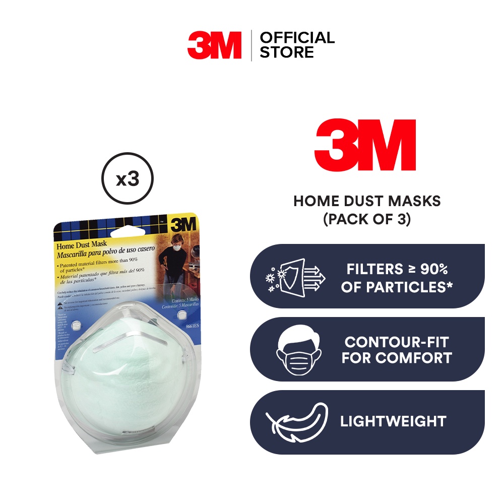 3M Home Dust Masks (Pack of 3) | Shopee Philippines