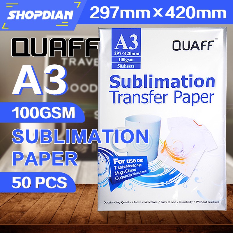 Quaff Sublimation Transfer Paper A3 100gsm | Shopee Philippines