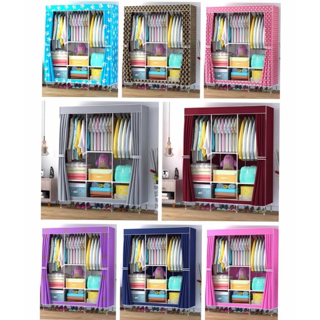 105 Wardrobe Clothes Rack Organize | Shopee Philippines