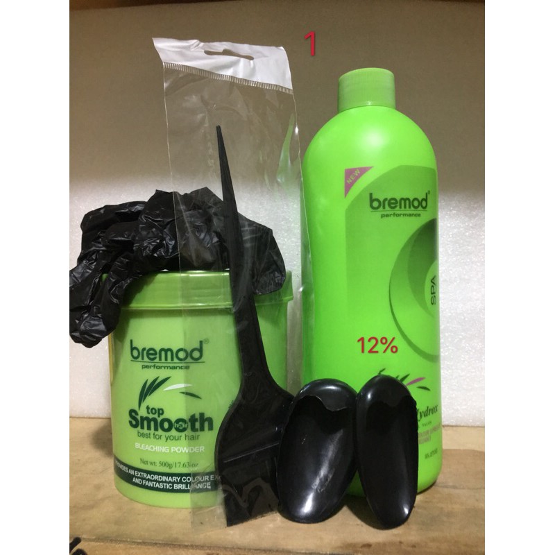 Bremod hair bleaching powder set 5N1(ear cap+brush+1pair gloves+bremod ...