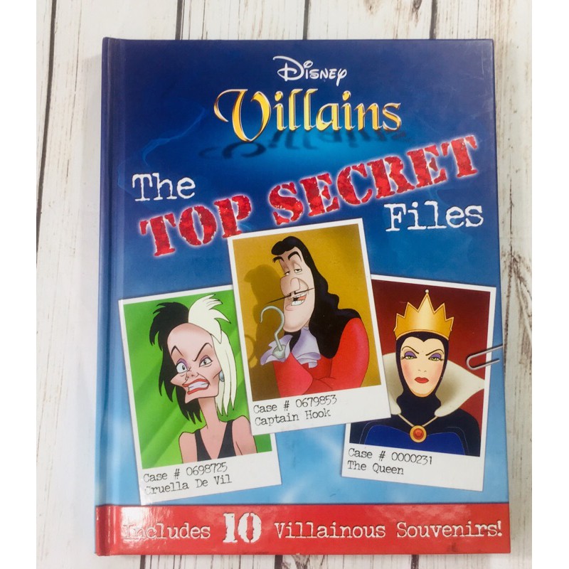 Villains the top secret files by disney—hardcover special book | BeeCost
