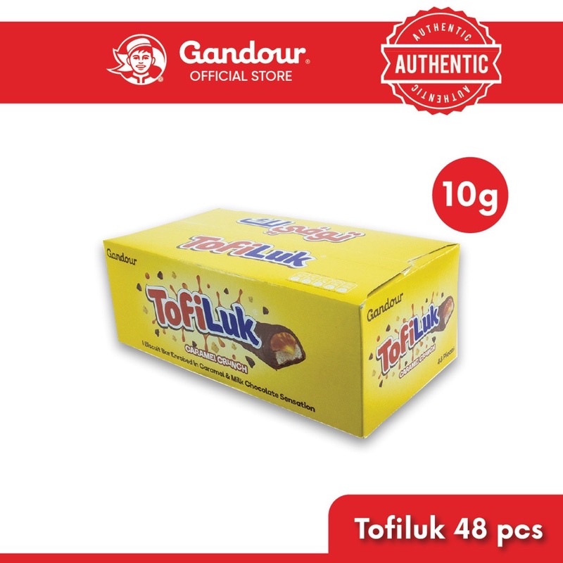 Gandour Tofiluk Caramel Crunch Chocolate 10g - 1 Box (Pack of 48 ...