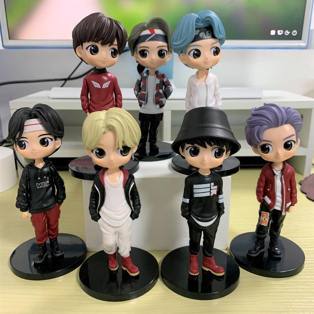 15cm 7styles KPOP BTS Doll TinyTAN OFFICIAL Same Figure MIC DROP PVCJK V JIMIN JIN SUGA RM J ...