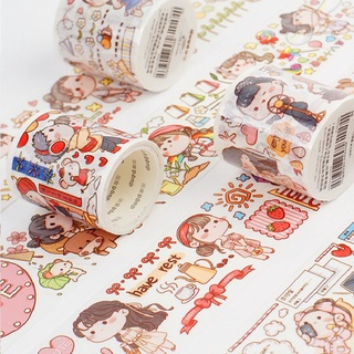 Small mochi Washi Tape Cute Character Handbook Material repeatedly decorative Journal tape ...