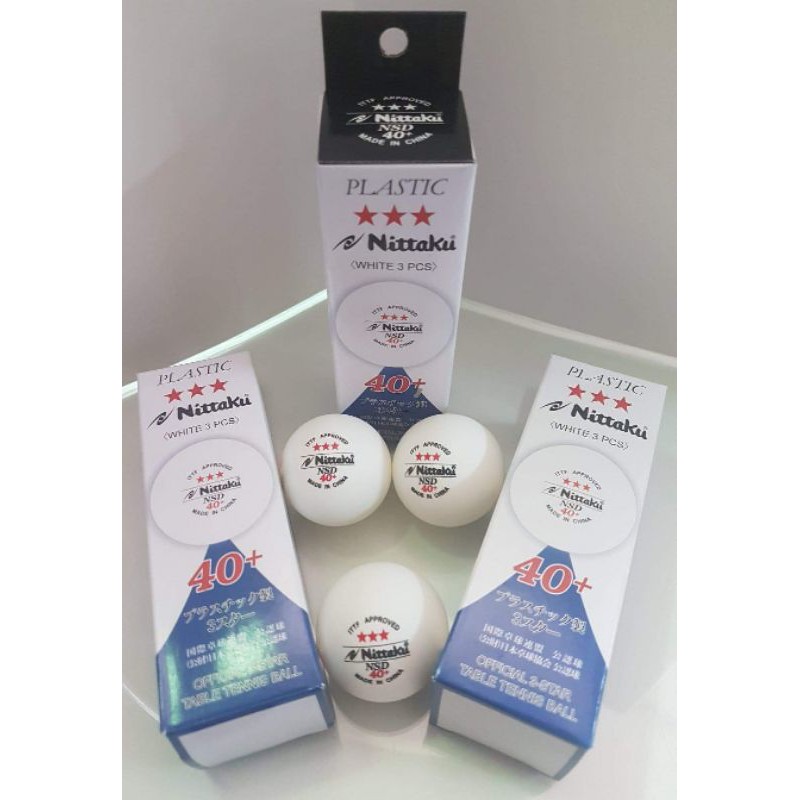 Nittaku OFFICIAL / ORIGINAL 3 stars Table Tennis Balls ( 3 Balls/Box ...