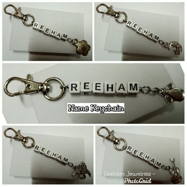 [RJ] Personalized Name Keychain with Charm for Souvenirs | Shopee ...