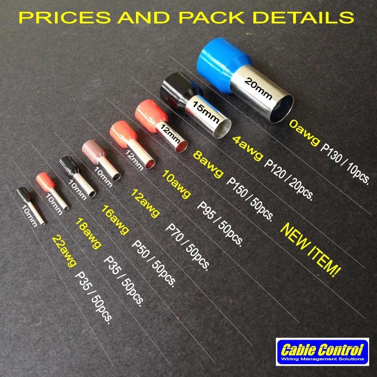 Cable Control Ferrules (wire end connectors) | Shopee Philippines