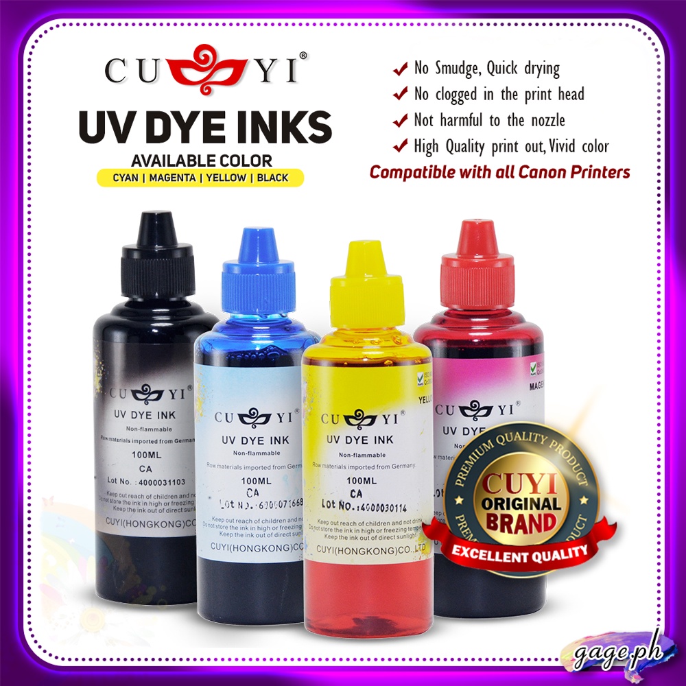 CUYI Dye Ink 100ml for Canon Inkjet Printer | Shopee Philippines