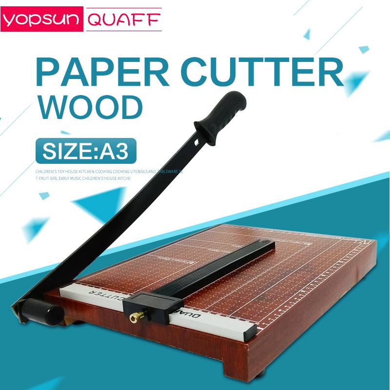 Paper Cutter A3 Wood type High Quality Quaff Brand | Shopee Philippines