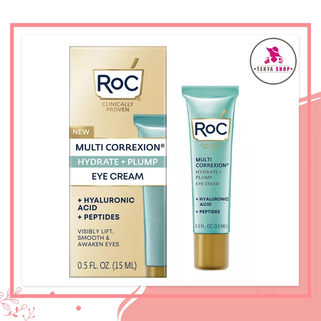RoC Multi Correxion Hydrate + Plump Eye Cream with Hyaluronic Acid, 15 ...